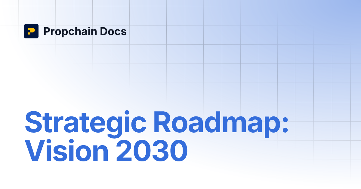 Strategic Roadmap: Vision 2030 | Propchain Docs